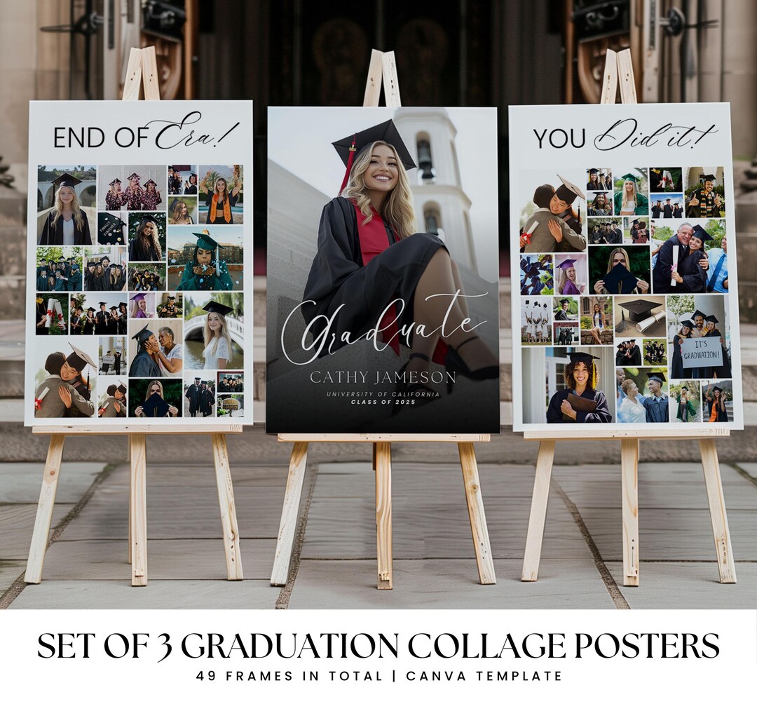 Gradute Appreciation Collage Posters Template Canva, Senior Year ...