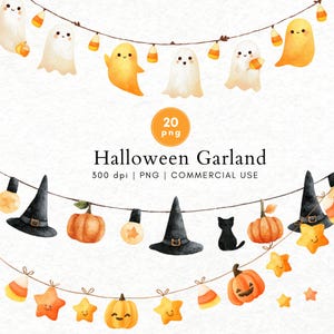 Halloween Garland Clipart, Halloween Banner Designs, Halloween Cliparts ...