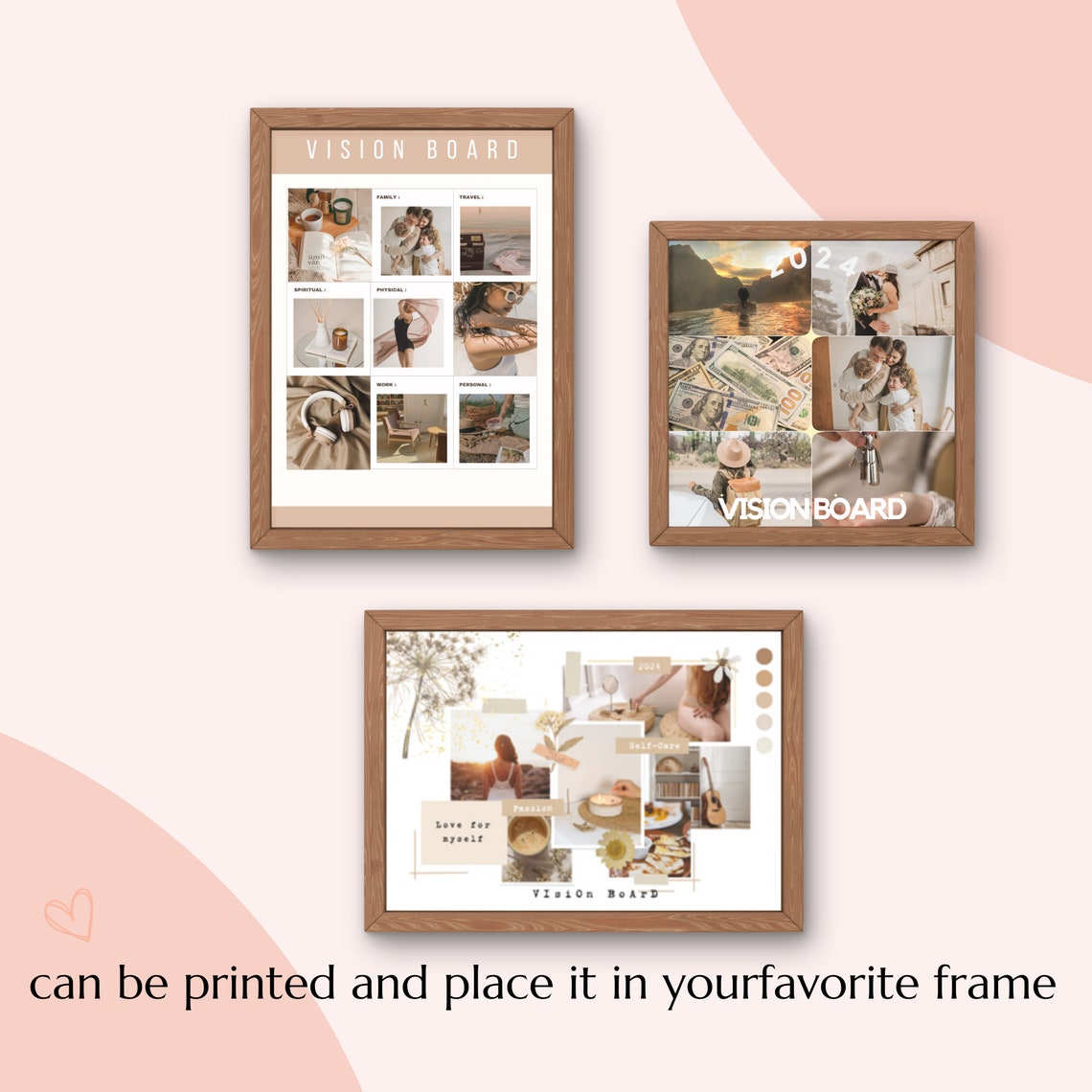 Vision Board Canva Template Dream Board Templates Manifestation Board ... Vision Board Canva Template Dream Board Templates Manifestation Board ...