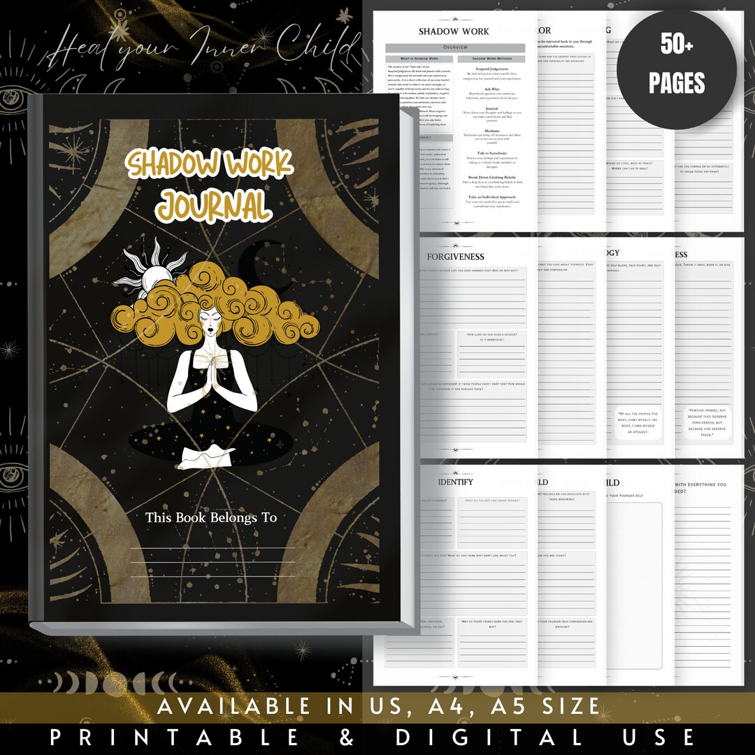Shadow Work Printable Journal Journal Prompts Inner Child Healing Self ...
