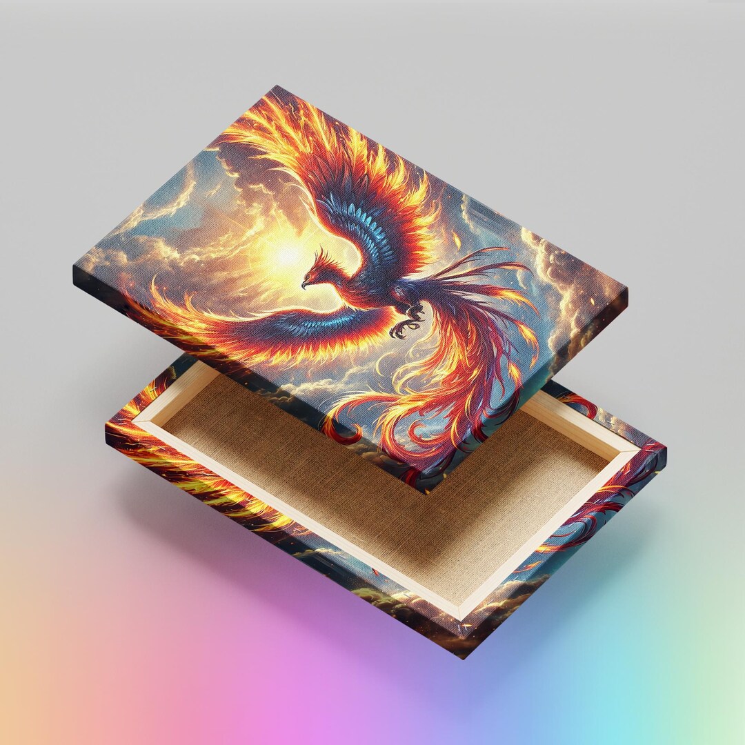 Fiery Phoenix Rising, Gift, Art, Wall Art, Home Decor, Room Decor ...