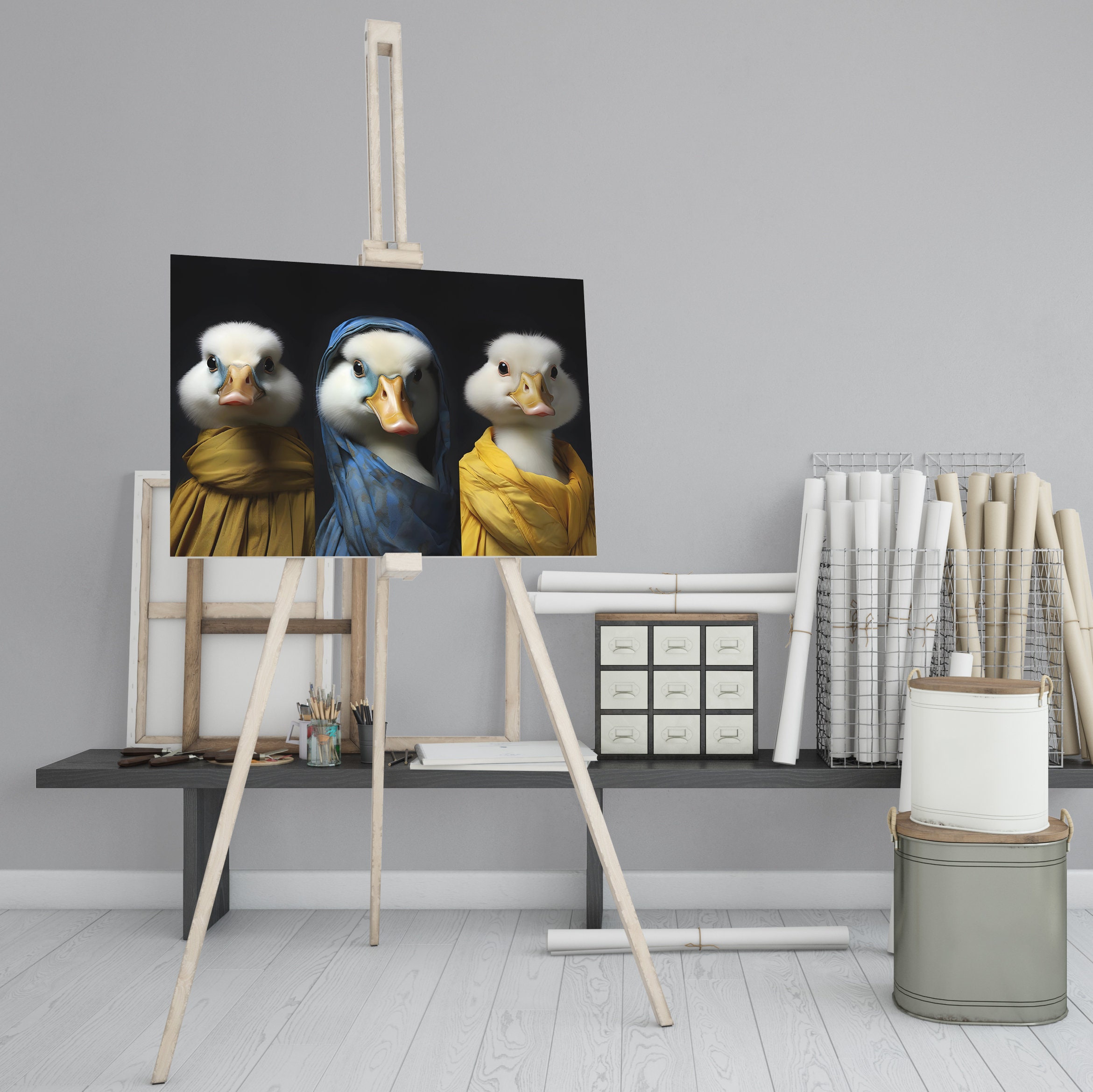 Cute Duckling Portrait Canvas Print – High-quality Duck Art - Etsy