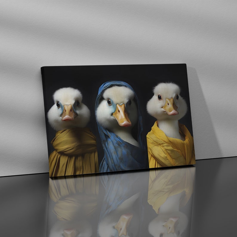 Cute Duckling Portrait Canvas Print – High-quality Duck Art - Etsy