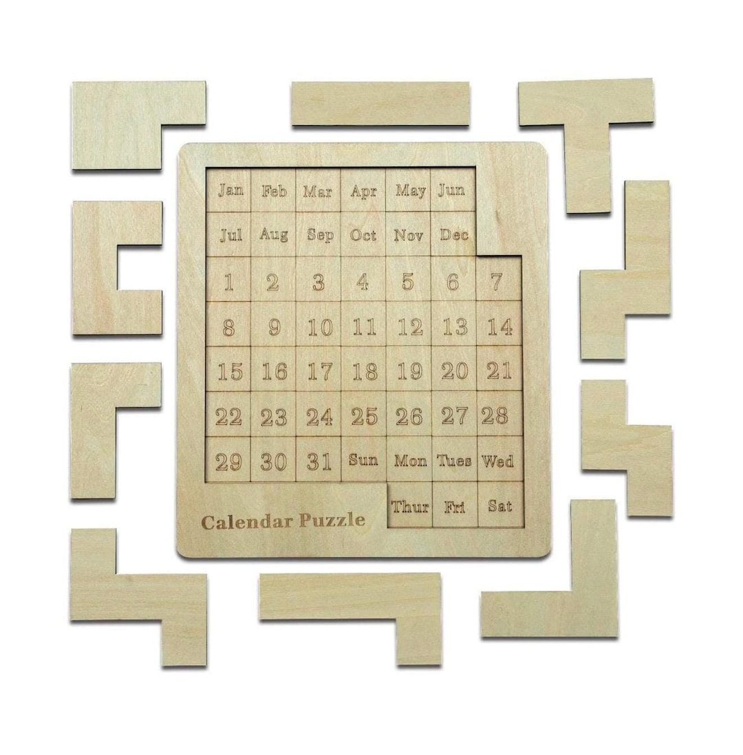 Puzzle Calender Calendario Rompecabezas - Etsy