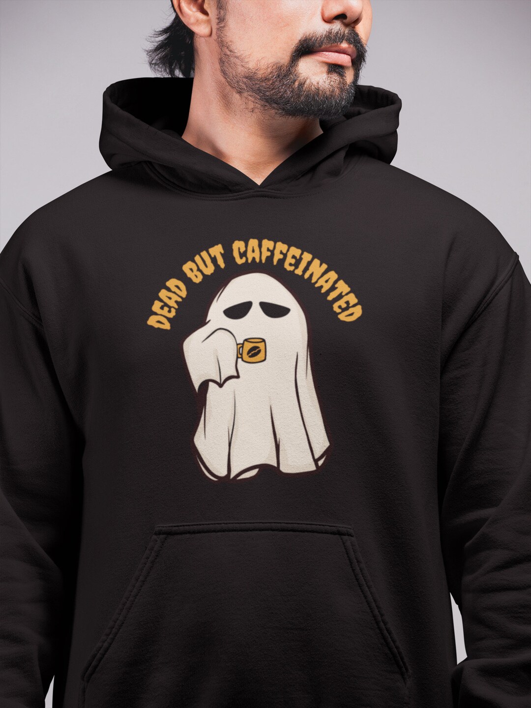 Dead but Caffeinated Morning Ghost Ghoul Drinking Coffee - Etsy