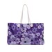 Purple Flowers Weekender Bag - Etsy