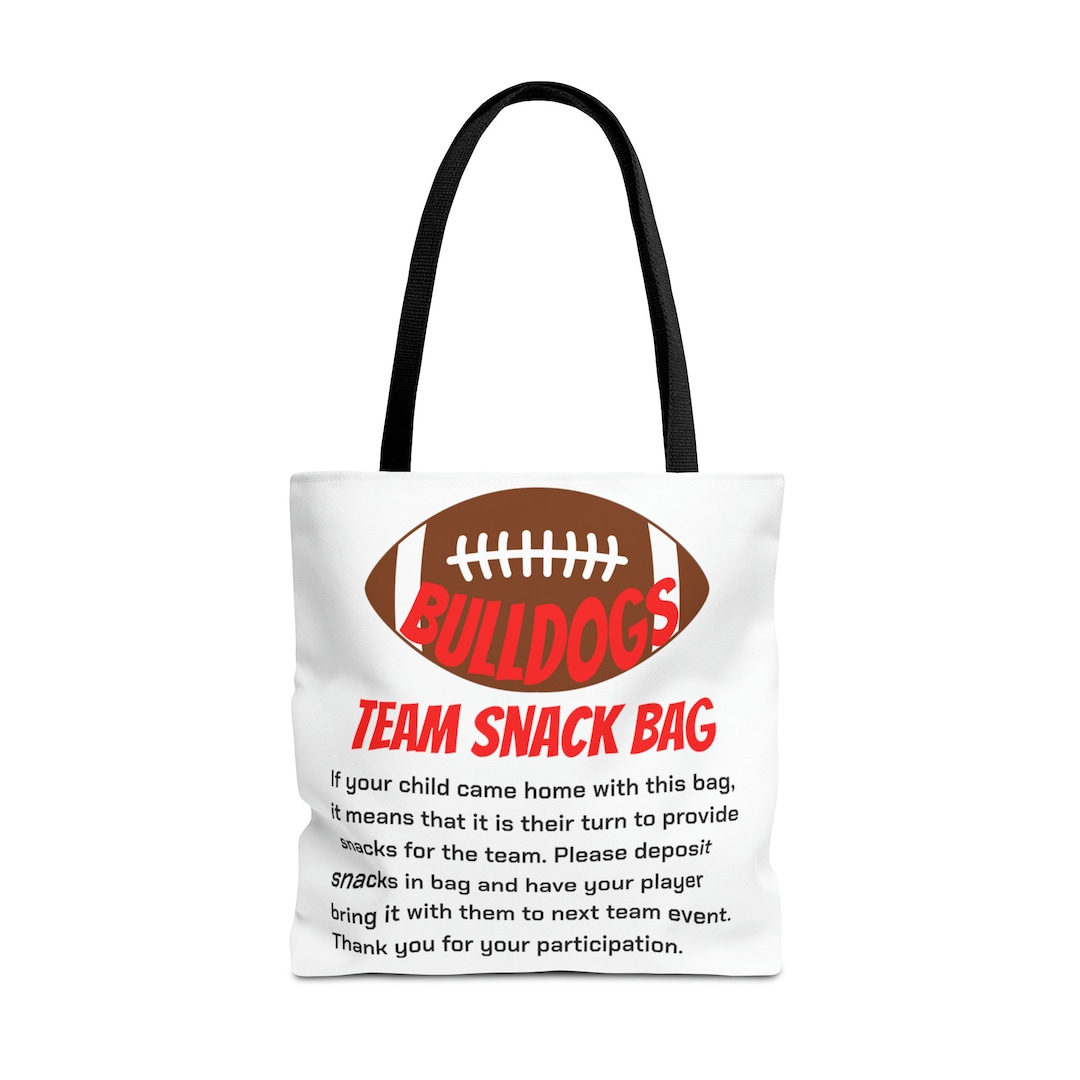 Football Team Snack Bag Tote Reusable Snack Assignment Bag Reminder - Etsy