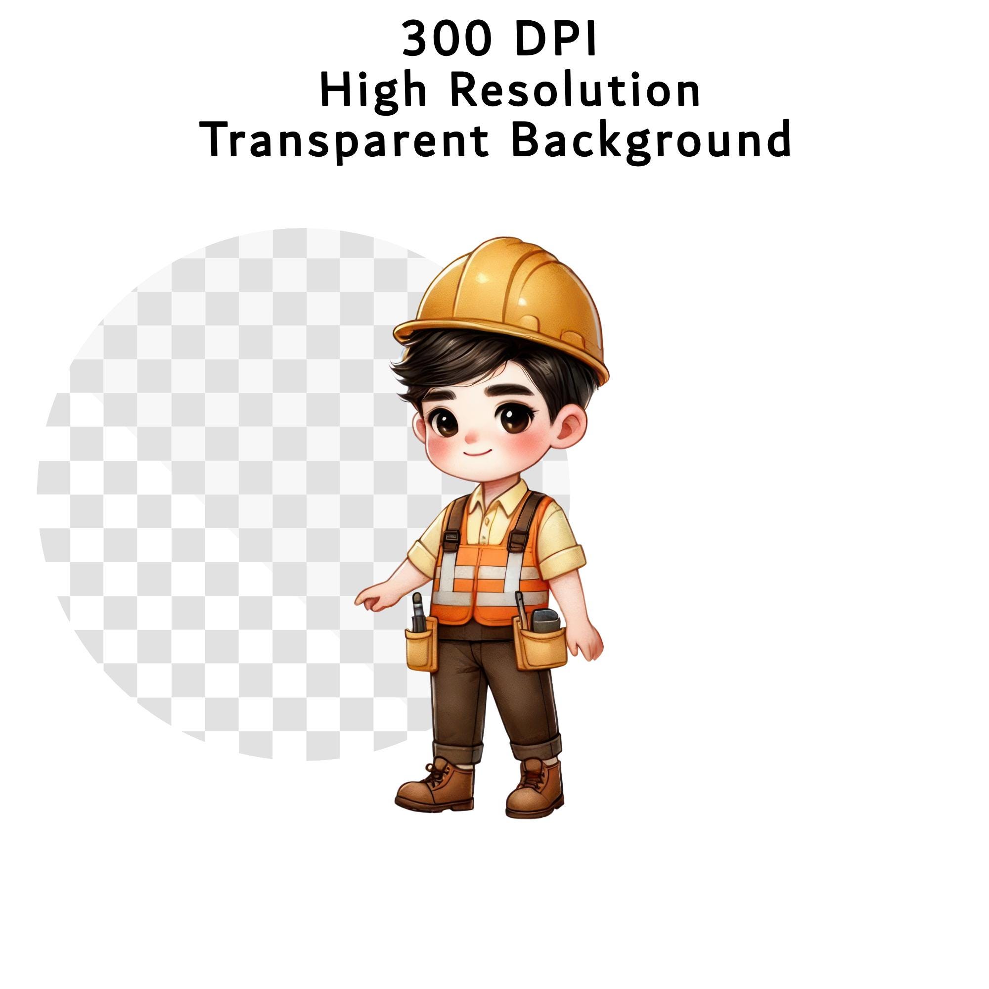 Cute Construction Crew Clipart, Cute Construction Site Clipart, Tiny ...