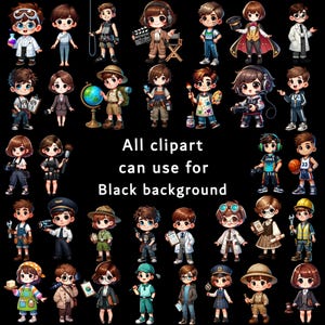 Kids Careers Clipart Part 2, Occupation PNG Bundle, Job Role Clipart ...