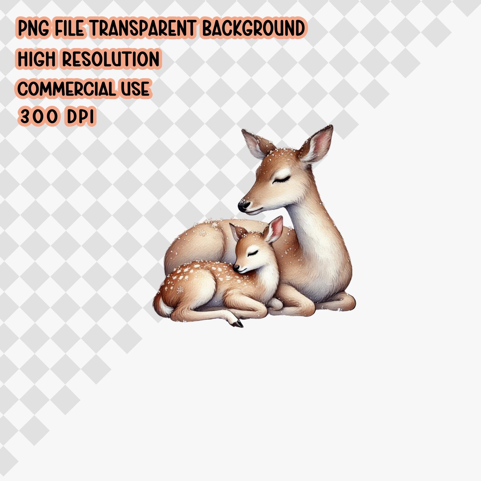 Winter Woodland Clipart PNG, Watercolor Winter Animals Clipart ...