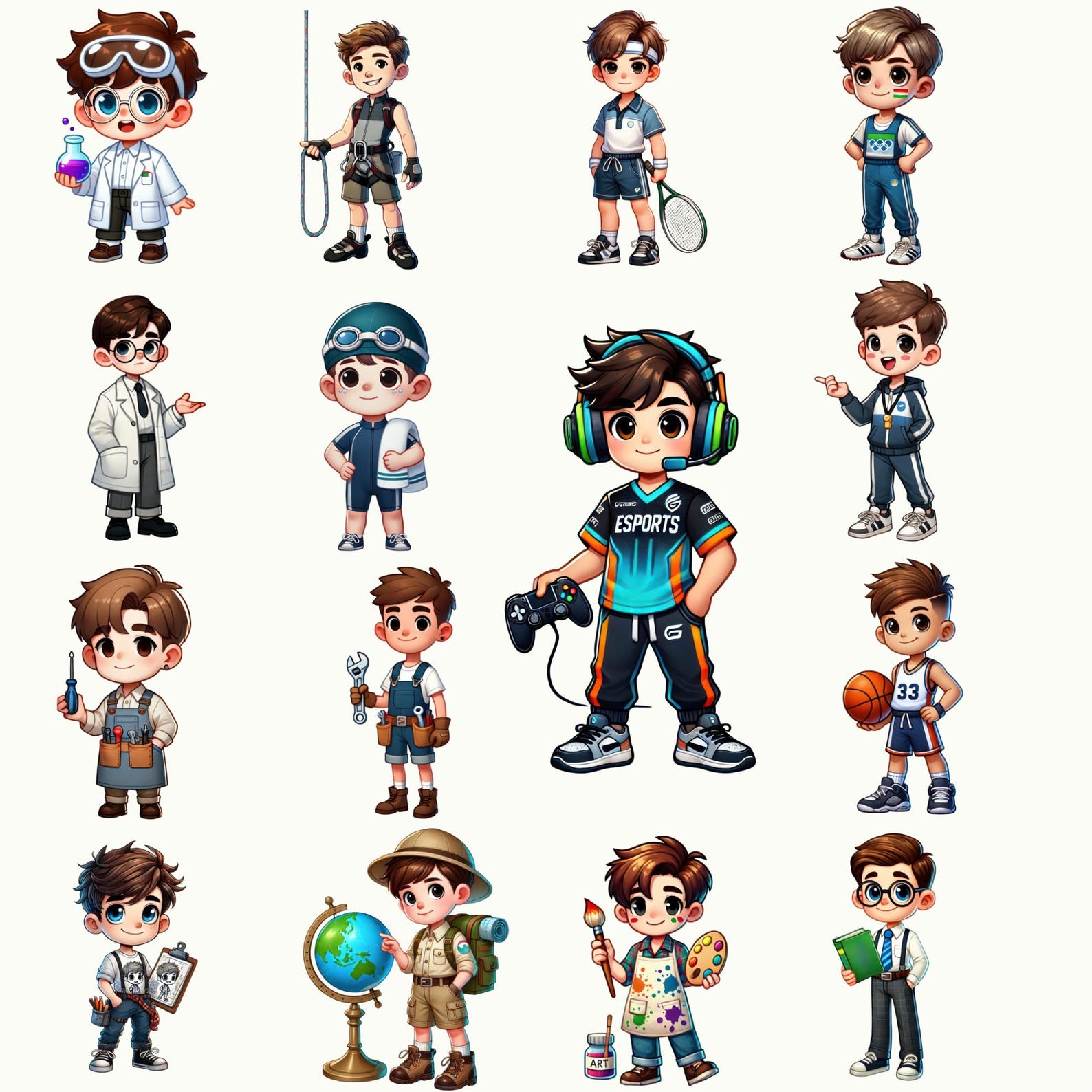 Kids Careers Clipart Part 2, Occupation PNG Bundle, Job Role Clipart ...