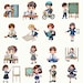 Watercolor School Kids Clipart: Student PNG Bundle (digital Download ...