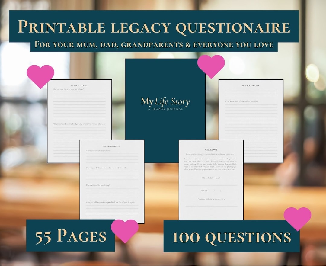 Simple Premium Legacy Questions Tell Mum and Dads Story Digital ...