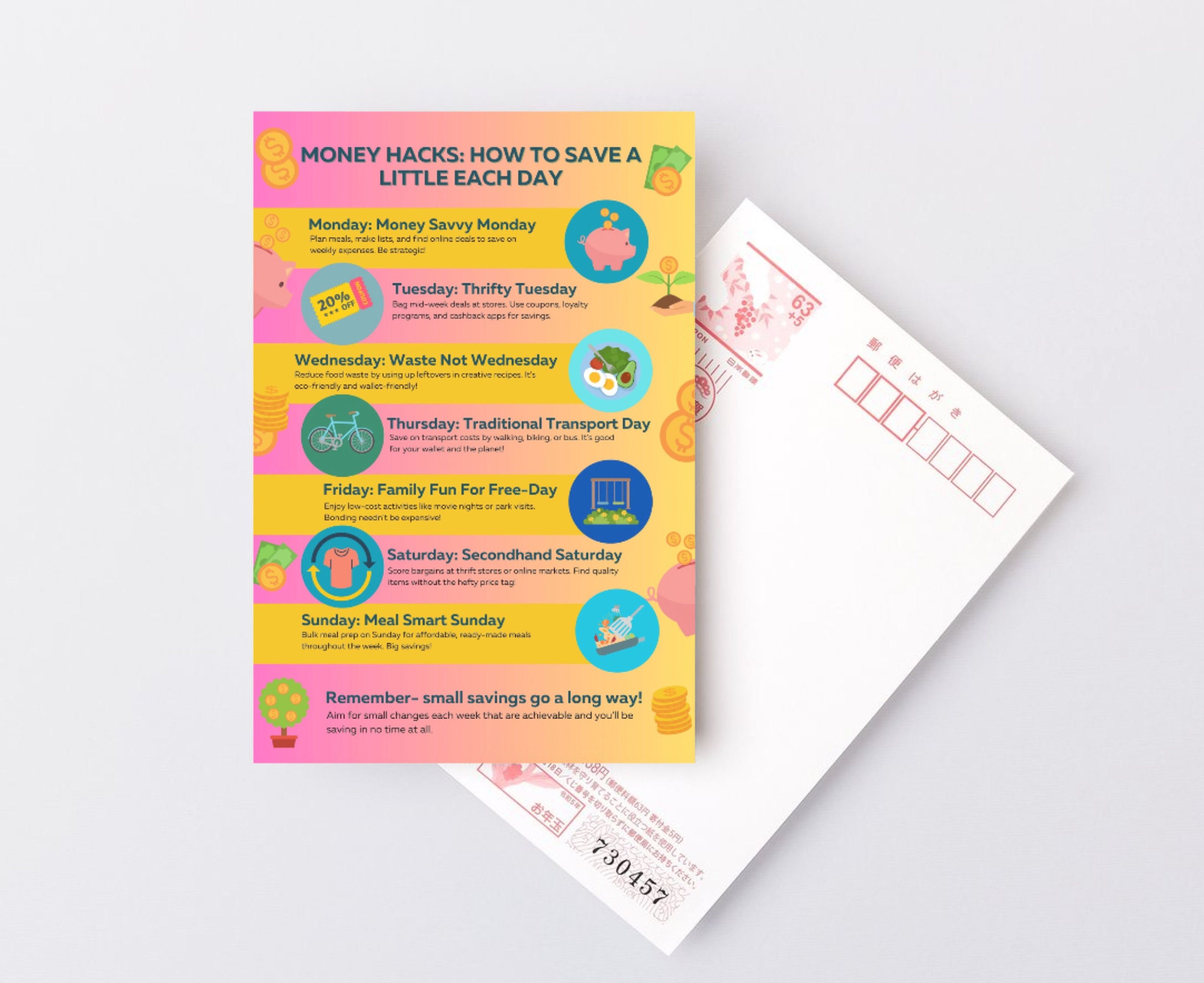 Premium Daily Savings Poster Digital Download | Stylish Budget Poster ...