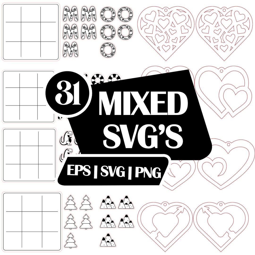 Mixed Laser Cut Svg Bundle SVG Files Multi-layer Laser Cut Design Png ...