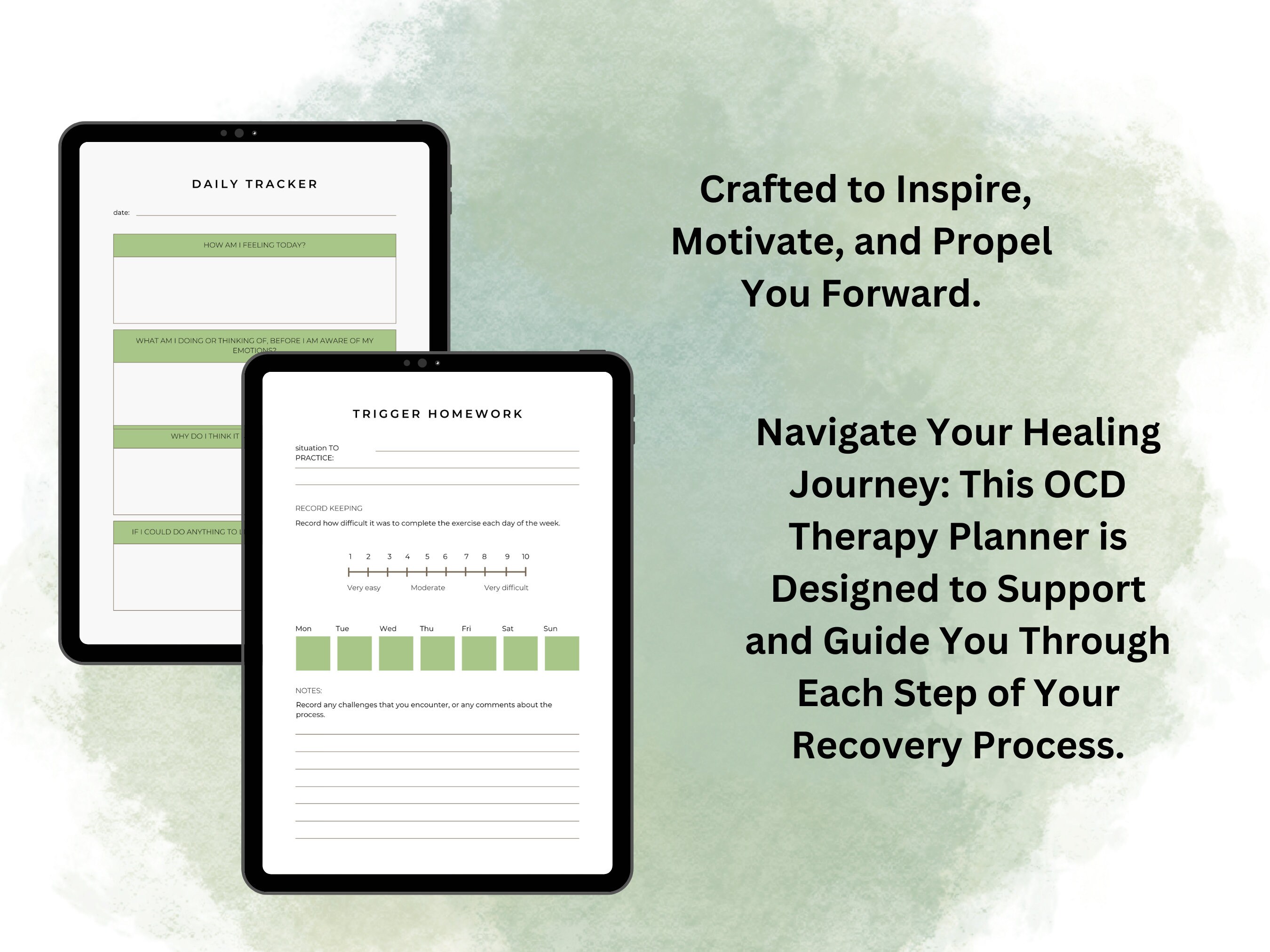 OCD Healing Planner Digital Planner Daily Tracking Task Tracker ...