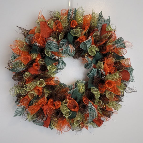 Fall Deco Mesh Wreaths - Etsy