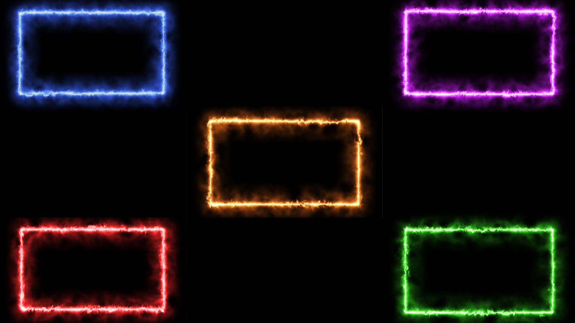 5 Different Colour Flames Camera Overlay, Blue, Red, Green, Orange ...