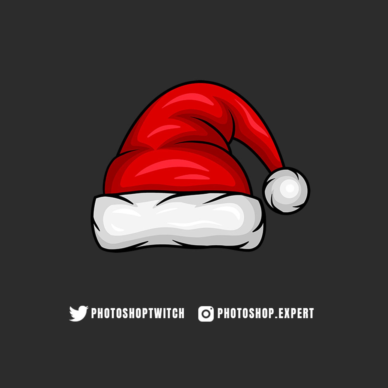 Christmas Santa Hat Emote: Twitch, Youtube, Discord (digital Download ...