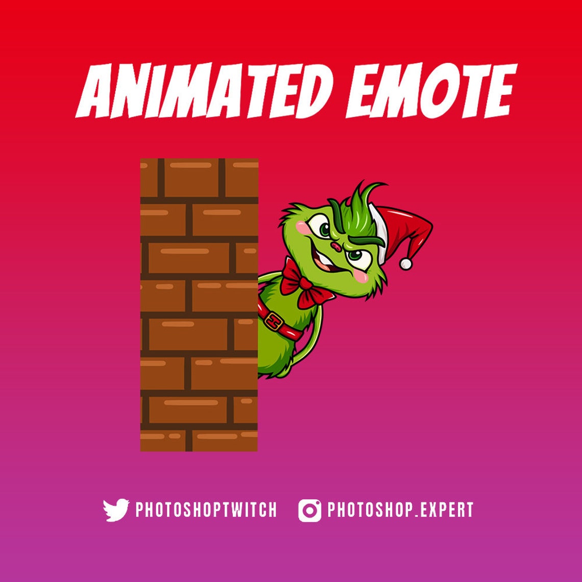 Animated Grinch Lurk Emote, Twitch Emotes, Holiday Emotes, Discord ...