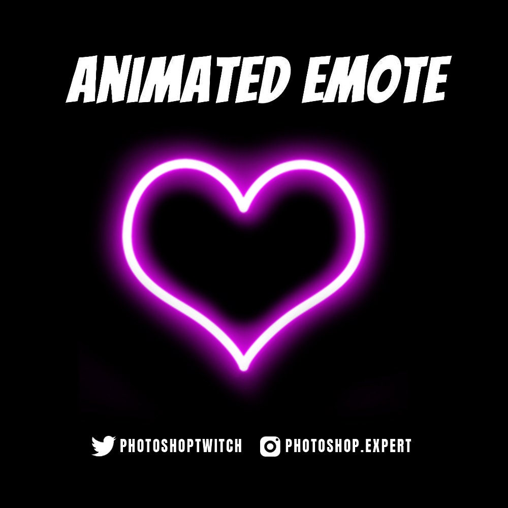 Animated Blinking Heart Emote, Twitch Emote, Valentine's Day Emote, Love Emote, Hearts Emote ...