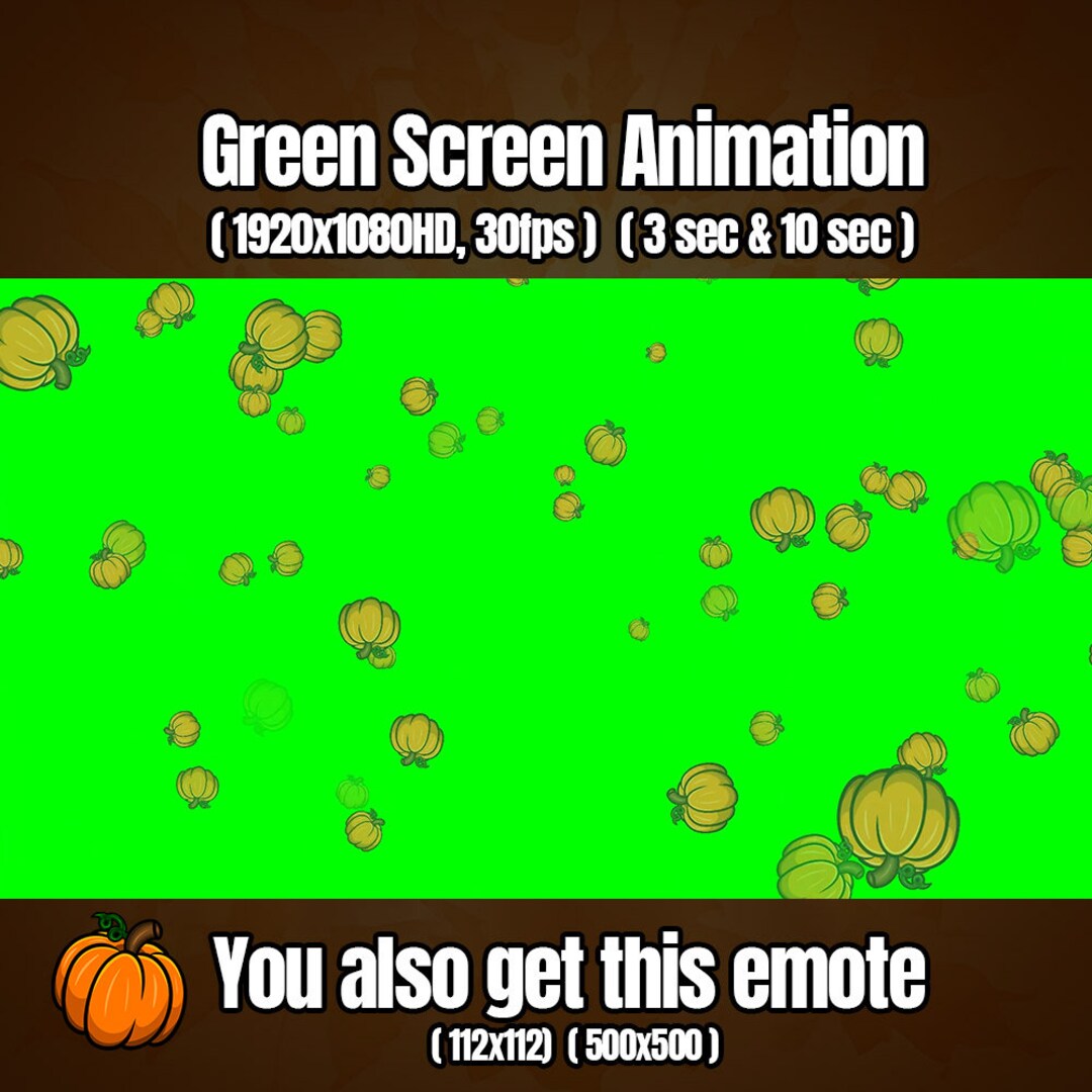 Thanksgiving Pumpkin Green Screen Overlay: Animated Twitch Alert ...