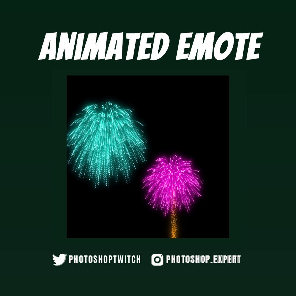 Animated Fireworks Emote, Twitch Emote, Firework Emote Animation, New ...