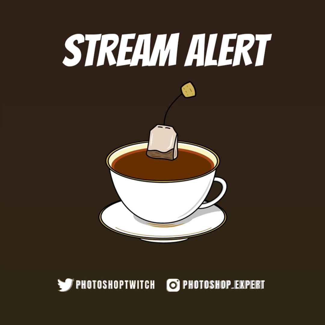Coffee Tea Alert, Twitch Alert, Animated Coffee Alert, Animated Tea ...