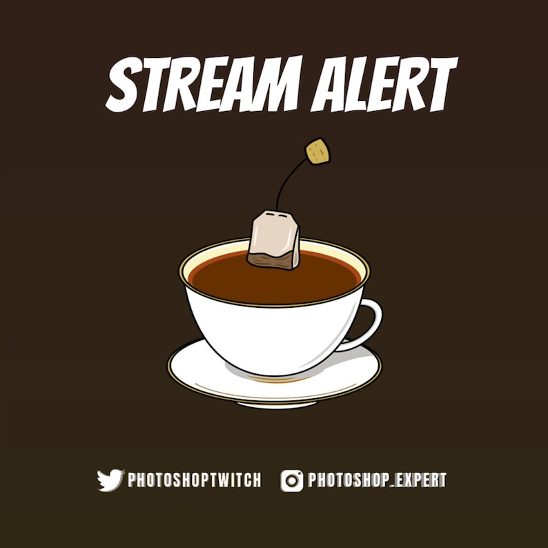 Coffee Tea Alert, Twitch Alert, Animated Coffee Alert, Animated Tea ...