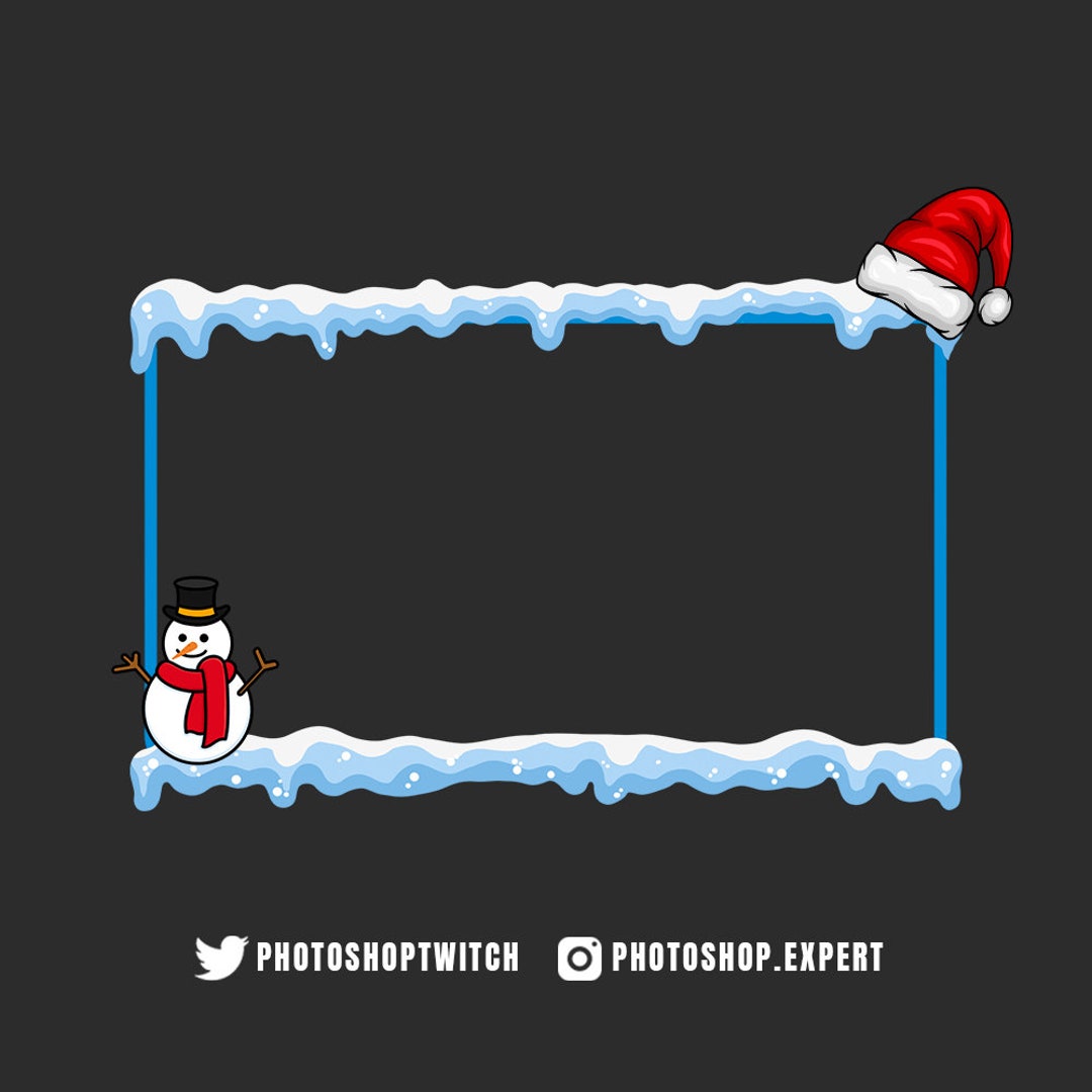 Animated Christmas Camera Overlay, Face Cam Overlay, Snow, Snowy, Snow ...