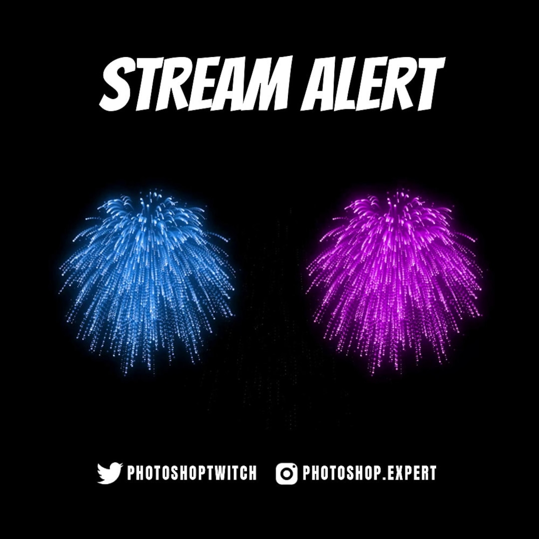 Fireworks Overlay, Twitch Alert, Stream Decoration, Firework Alert, New ...
