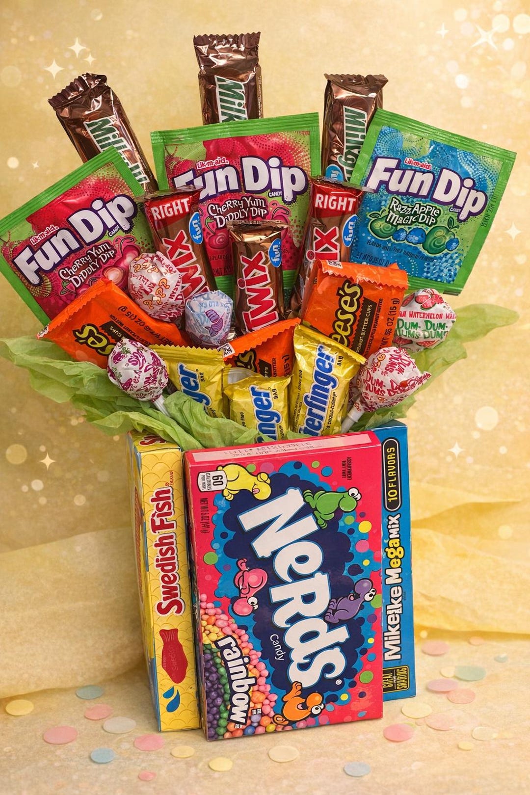 Assorted Candy Bouquet: Nerds, Twix, Reese's - Etsy
