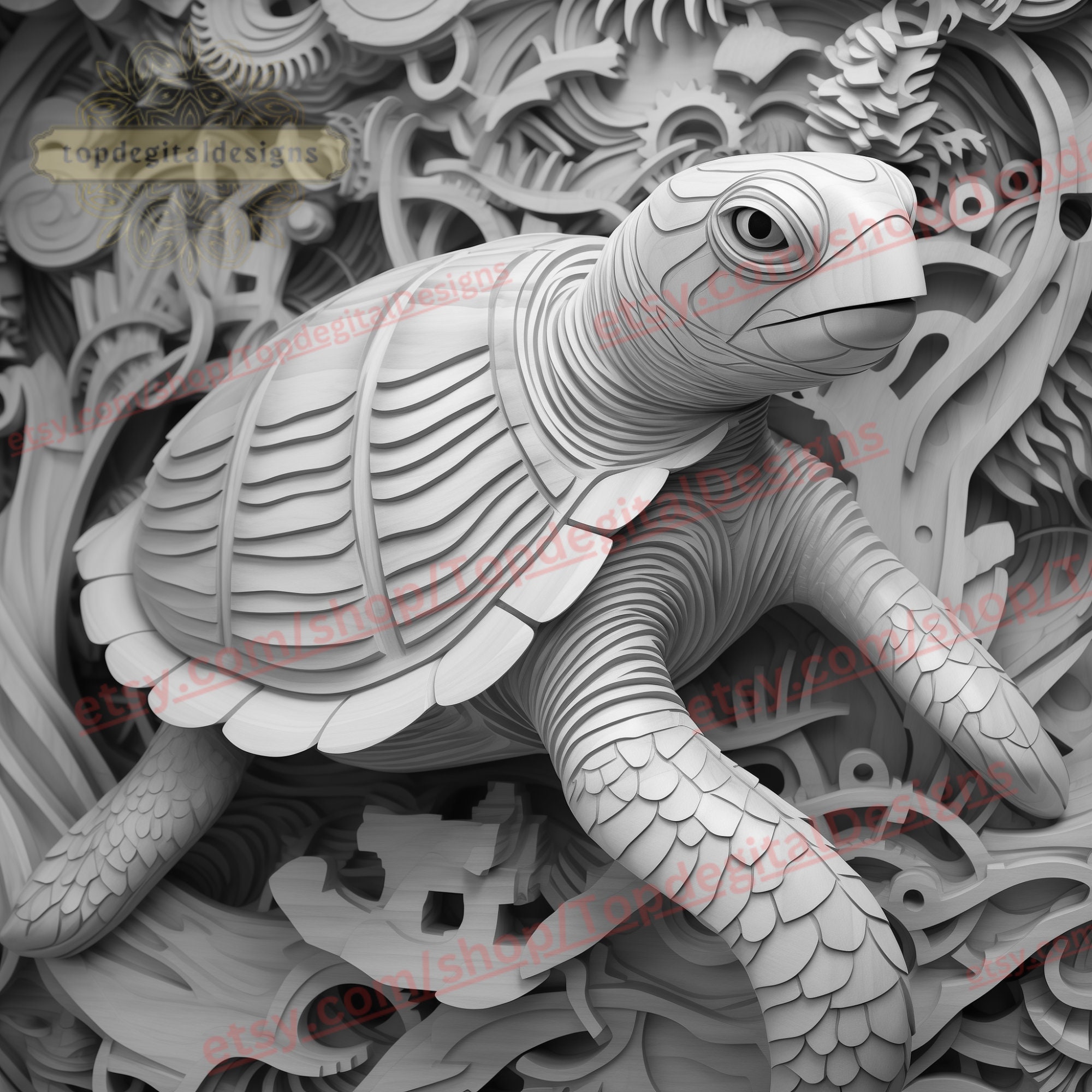 Laser Burn PNG, 3D Illusion, Engrave, Lightburn, Laser Ready, Wildlife ...