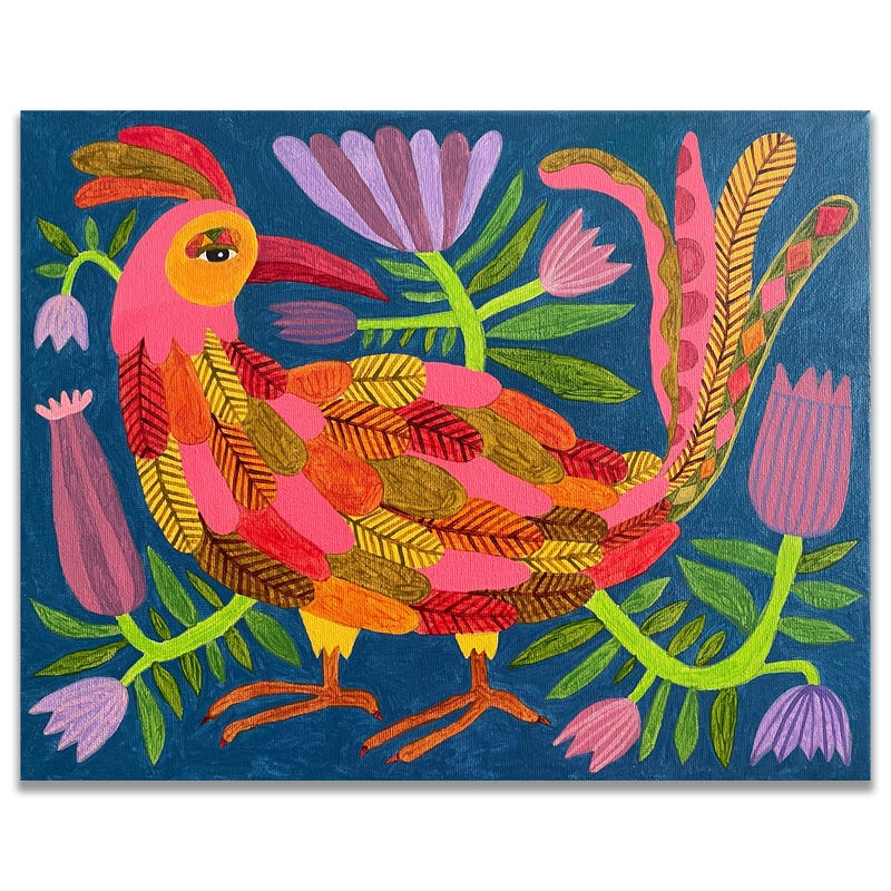 Folk Art Birds - Etsy