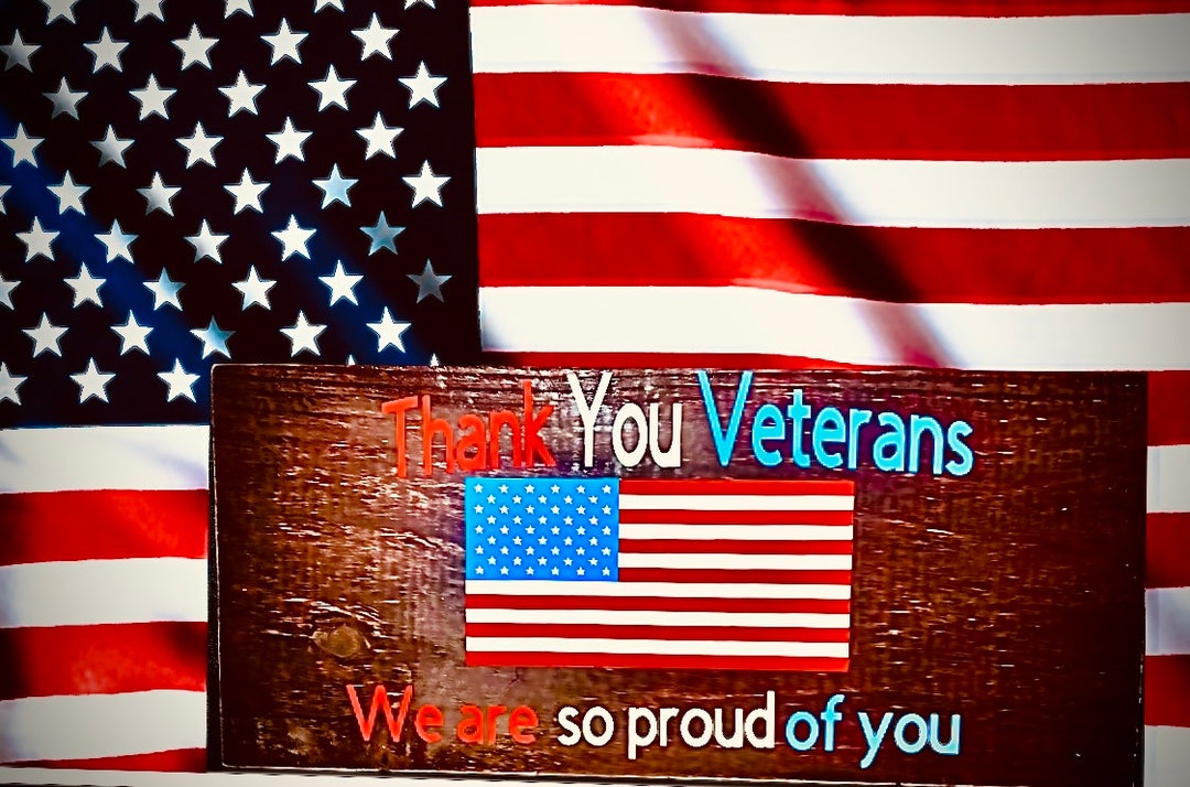 Thank You Veterans Wood Sign Decor - Etsy