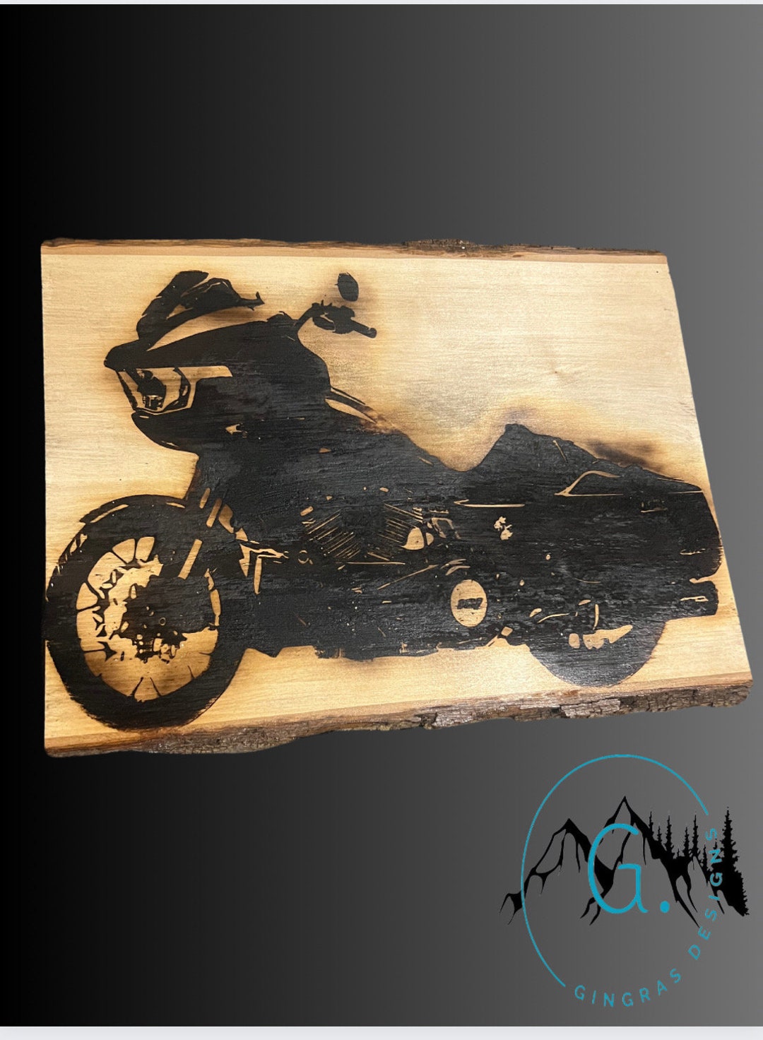 Motorcycle Woodburn Decor - Etsy