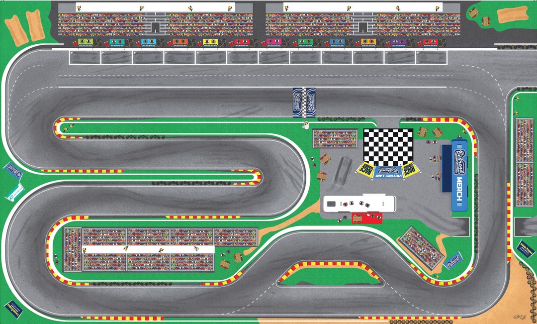 Behrend Motorsports Park - Kids Racetrack Playmat - 3 Ft. X 5 Ft. - Etsy