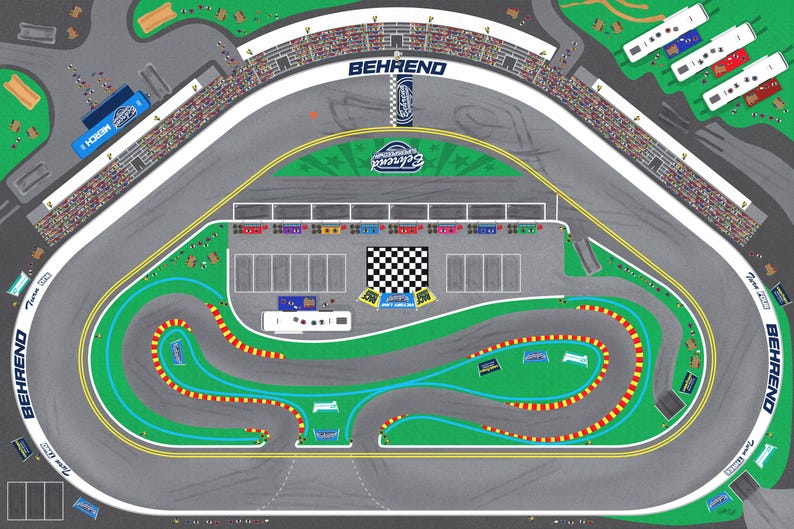 Behrend Superspeedway - 4 Ft. X 6 Ft. Kids Racetrack Playmat - Etsy