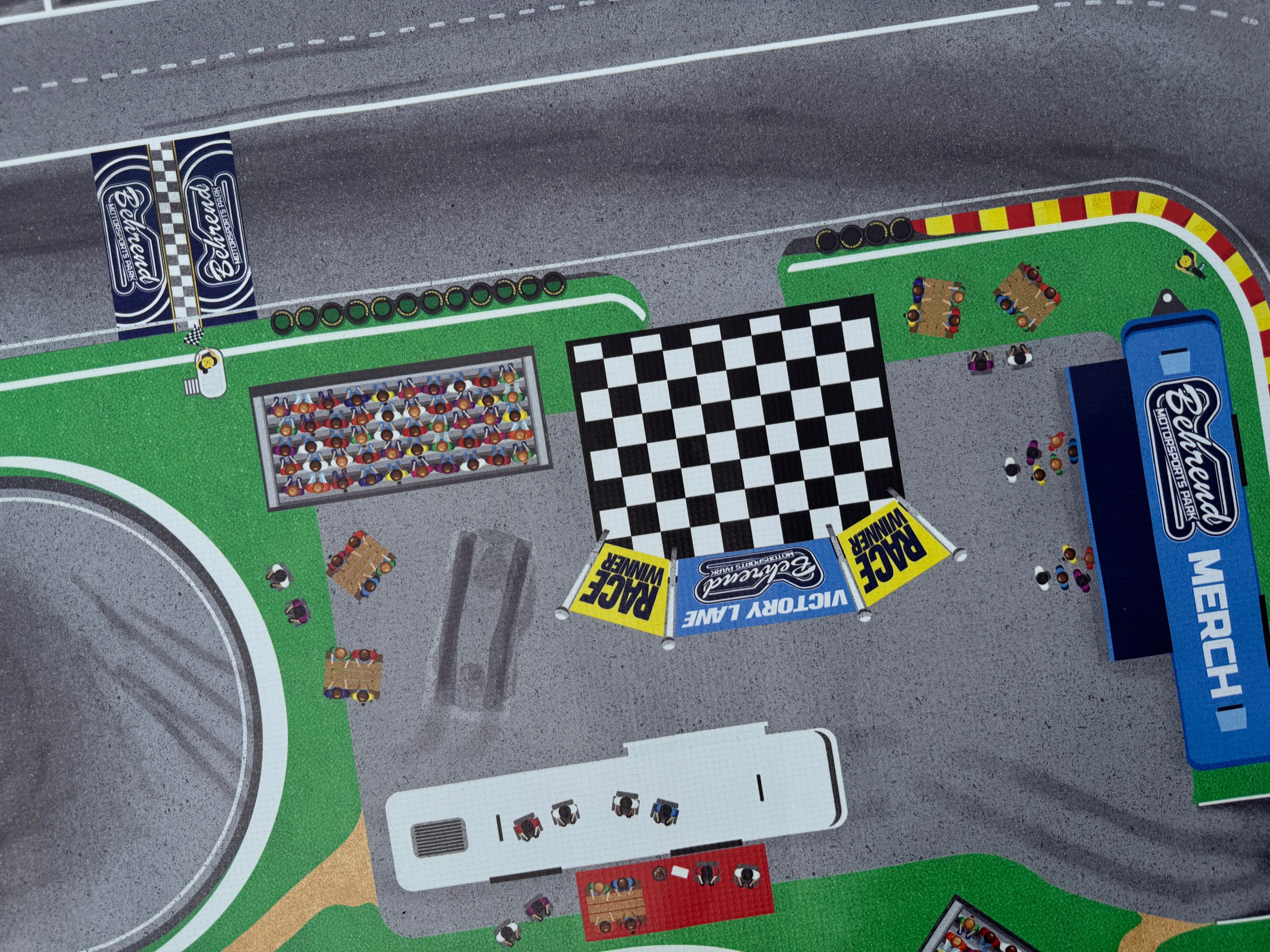 Behrend Motorsports Park - Kids Racetrack Playmat - 3 Ft. X 5 Ft. - Etsy