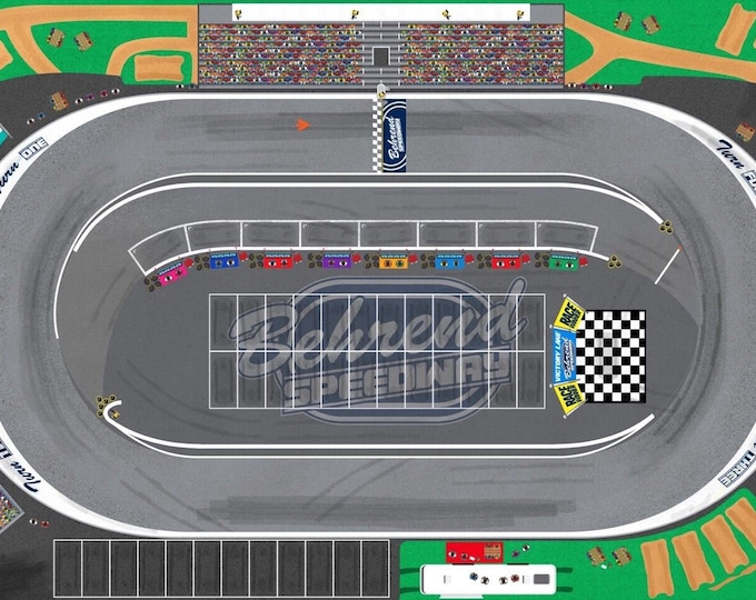 Behrend Speedway - Kids Racetrack Playmat - 3 Ft. X 5 Ft. - Etsy