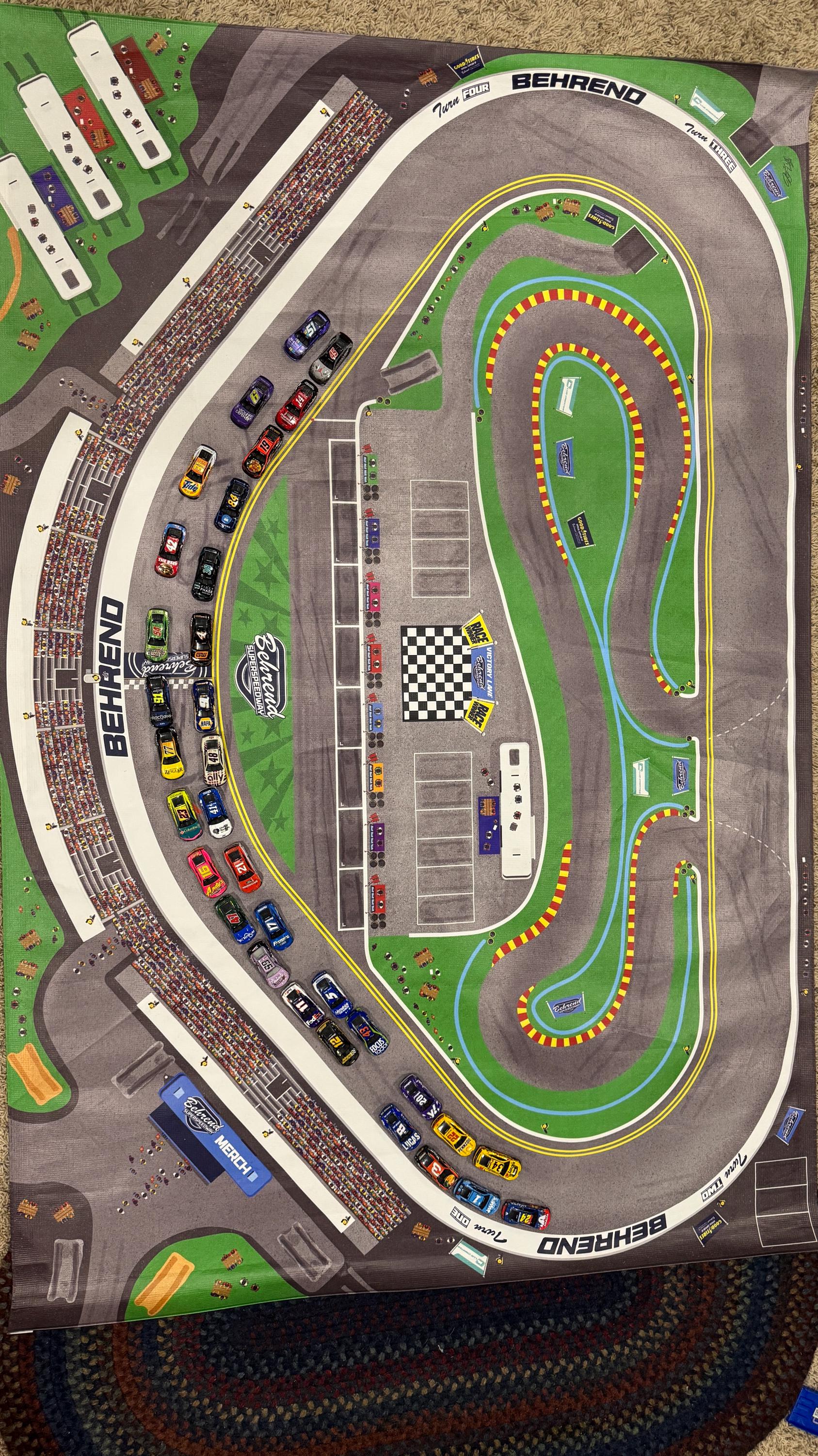 Behrend Superspeedway - 4 Ft. X 6 Ft. Kids Racetrack Playmat - Etsy