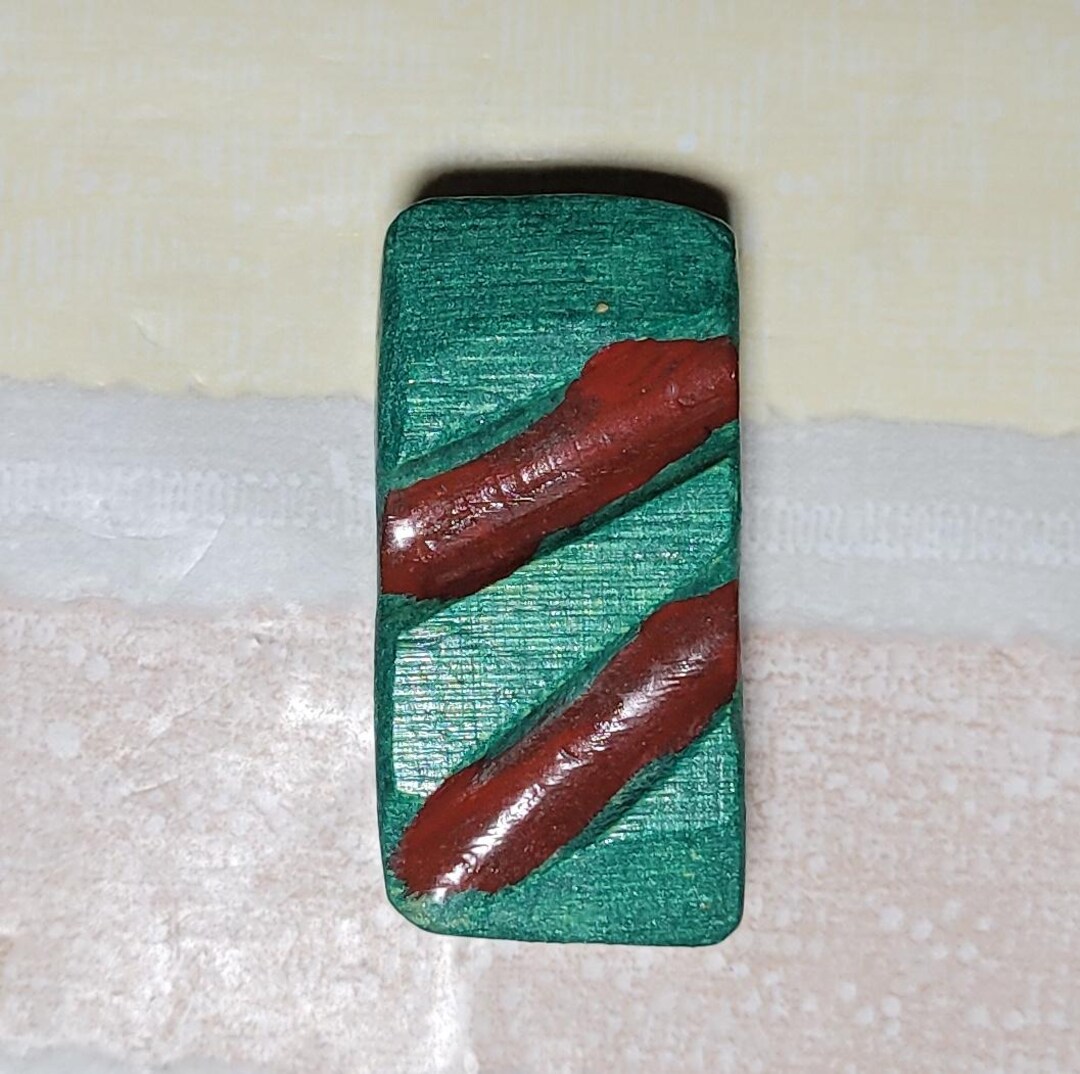 Green With Deep Red Grooves - a 3-click Loudish Wooden Fidget Slider in ...