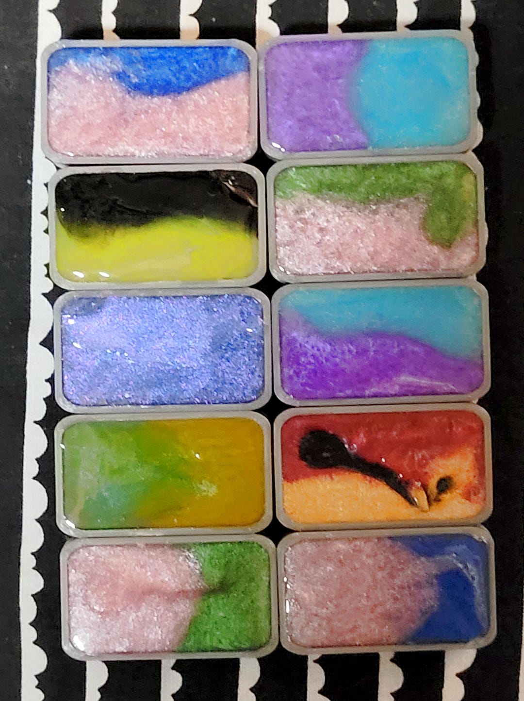Resin Inlay Fidget Slider: 3-click PLA Body, Glow Resin - Etsy