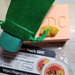 The Emerald Clicker - A 3 Click Loud Wooden Fidget Slider in Bamboo - Etsy