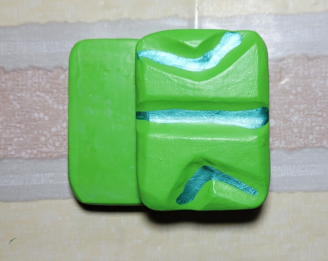 Lime Green Monster Slider - A Very Large With 2 Strong Clicks Wooden ...