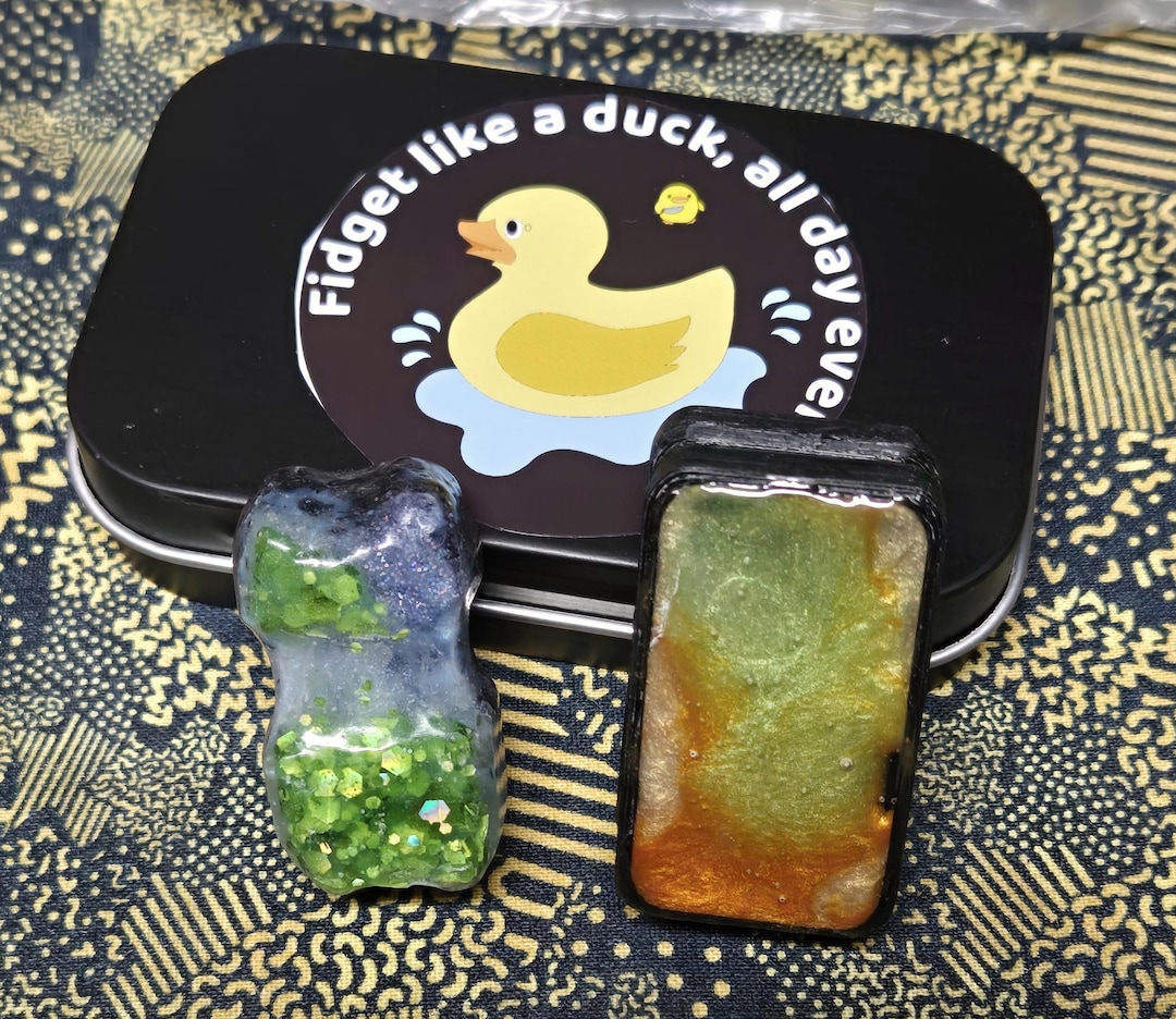 Fidget Like a Duck Fidget Slider and Worry Bone Bundle - PLA - Resin ...