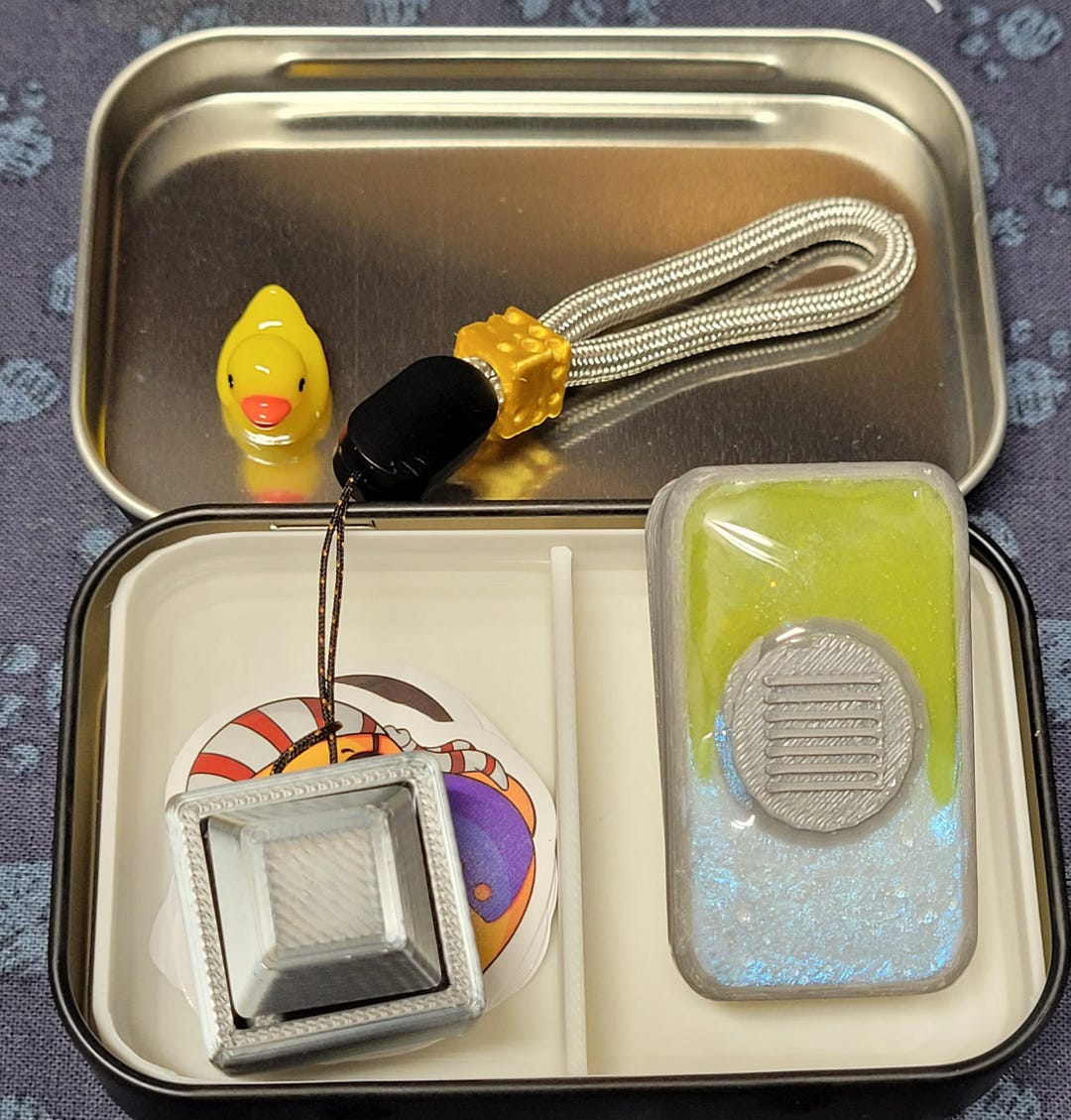 The Fidget Duck Fidget Pack, a Grip Fidget Slider With Glow Resin Inlay ...