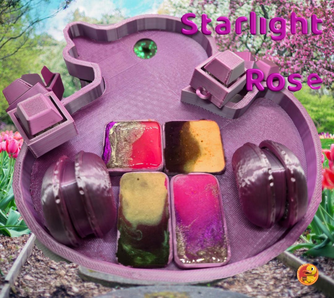 The Starlight Rose Limited Fidget Slider, EDC Tray and Keycap Clicker ...