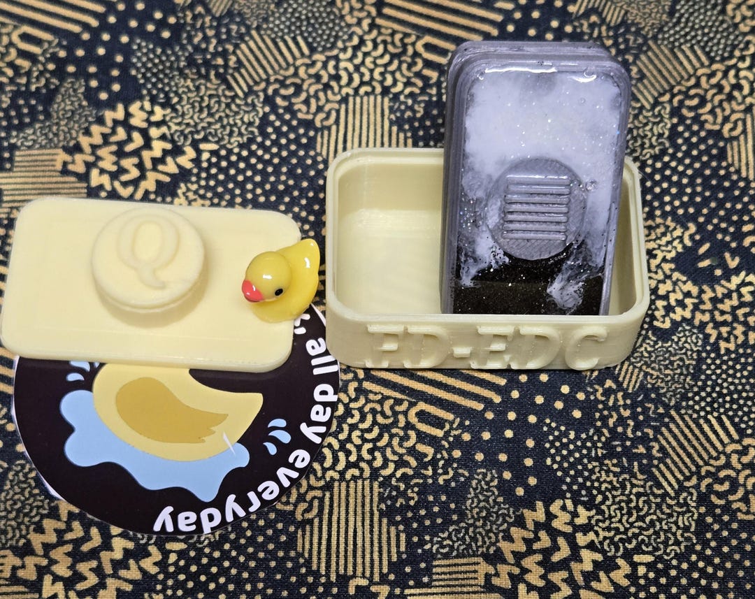 The Black and White Resin Inlay Grip Fidget Slider - PLA - Resin - Duck ...