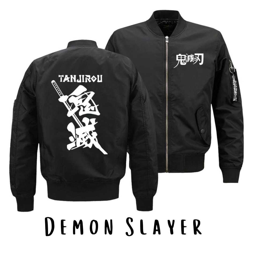 Demon Slayer Corps Bomber Anime Jacket-custom Bomber Jacket - Etsy